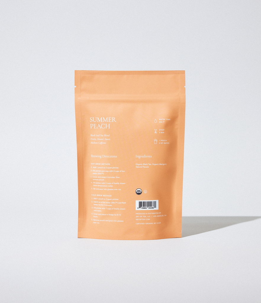 Summer Peach 2QT Iced Tea Pouches | Iced Tea Sachets