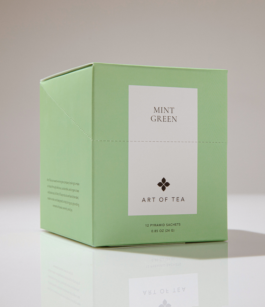 Mint Green Tea Pyramid Teabag | Organic Mint Green Tea Sachet